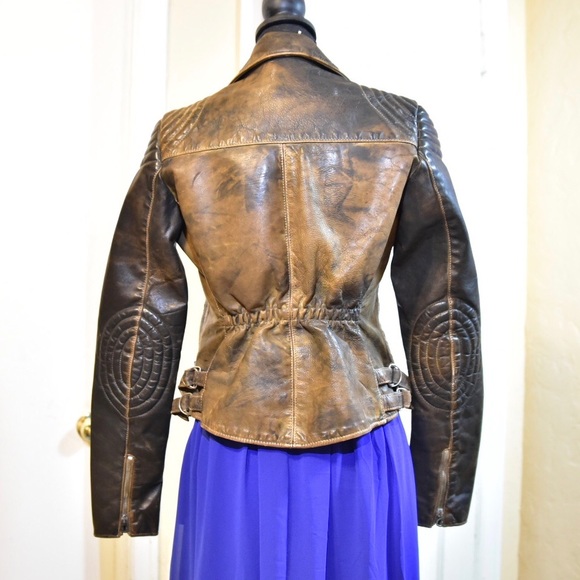 GAS | Jackets & Coats | Gas 0 Italian Leather Moto Jacket | Poshmark